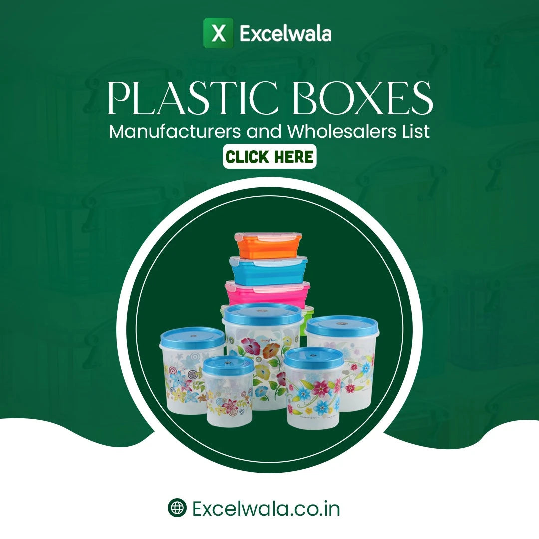 Plastic Boxes Manufacturers and Wholesalers List – Excelwala